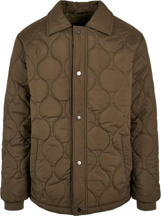 Urban Classics Herren Quilted Coach Jacket Jacke, Olive, XL