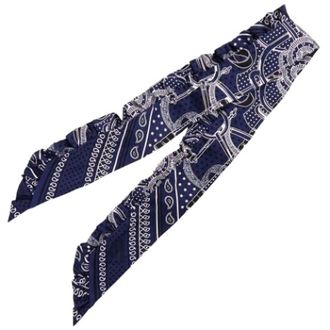 Herm&egrave;s Foulard en soie vintage Pre-owned - Femme - Pre-owned - Bleu - Taille: ONE Size