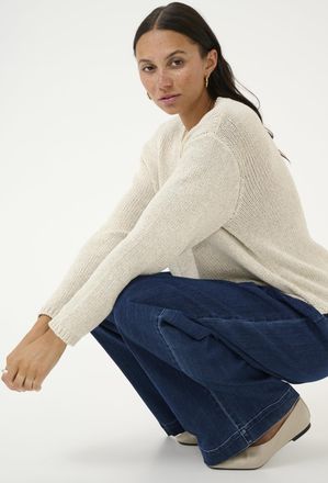 Kaffe Strickpullover KAgerdi XS, Turtledove Melange XS