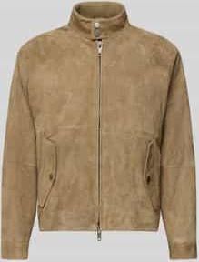 HUGO BOSS Regular Fit Lederjacke aus echtem Ziegenleder Modell LORIDGE