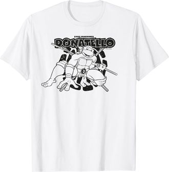 Teenage Mutant Ninja Turtles TMNT Donatello Ninja Machine Fun Schablone Graffiti Pose Retro T-Shirt