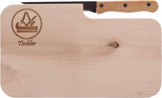 Ffelsenfest Brotzeitbrett mit Zunft Zeichen I Geschenk f&uuml;r Tischler I 25,5x14,5x1,3cm