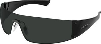 Gucci Shield Sonnenbrille - - Accessories - unisex - Grau - ONE SIZE