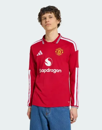 adidas Manchester United 26/27 Heimtrikot lang&auml;rmlig in MUFC-Rot