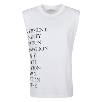 Elisabetta Franchi Femme, Tops, Blanc, Taille: 36 FR Maglia