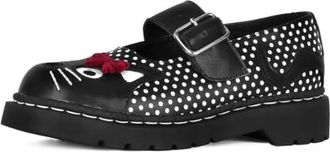 T.U.K. Anarchic Mary Jane Kitty - Chaussures pour Femmes - Couleur Black & White Dotty - Taille EU41