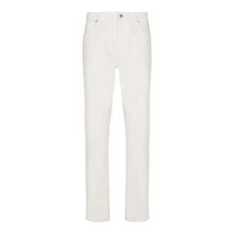 Balmain Gerade geschnittene Jeans aus Denim - - Jeans - Herren - Wei&szlig; - W30