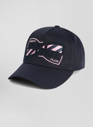 Eden Park Casquette En Coton Bleu Marine Noeud Papillon Brod&eacute; Et Tissu Cravate