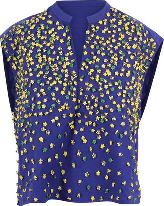 Mii Femme, Blouses et Chemises, Bleu, Taille: 38 FR Gaia Sleeveless Top