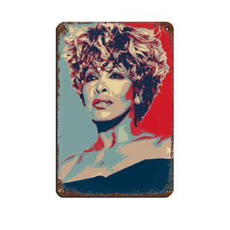 Generic Tina Turner Art (4) Retro-Poster Metall-Blechschild Chic Art Retro Eisen Malerei Bar Menschen Höhle Cafe Familie Garage Poster Wanddekoration 20 x 30 