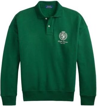 Polo Ralph Lauren Sweat col polo en coton m&eacute;lang&eacute;