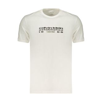 Calvin Klein Wei&szlig;es Baumwoll-T-Shirt f&uuml;r Herren