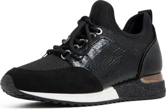 Aldo Damen Courtwood Fashion Lace-up Modischer Schnür-Sneaker, Schwarz, 38 EU