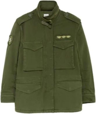 Five Jeans Five Jeans, Femme, Vestes, Vert, Taille: 40 FR Vinola Military Jacket