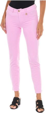 Met Schmale Stretch-Baumwollhose - - Jeans - Damen - Rosa - W28