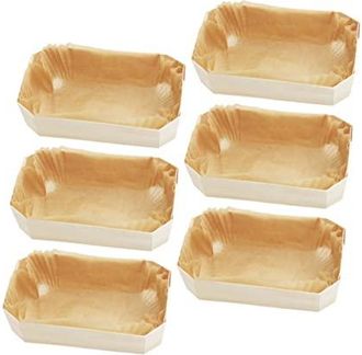 Garneck Lot de 6 Moules &agrave; P&acirc;tisserie Rectangulaires en Bois Yung pour &agrave; G&acirc;teau Lisses Antiadh&eacute;sifs pour Un D&eacute;moulage Facile Ustensiles de Cuisson Multi-usages