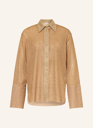 Os&eacute;ree Hemdbluse Lumiere Mit Glitzergarn gold