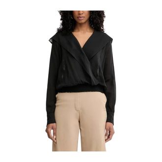 Pinko Pinko, Femme, Blouses et Chemises, Noir, Taille: 36 FR Castiglione Blusa Voile