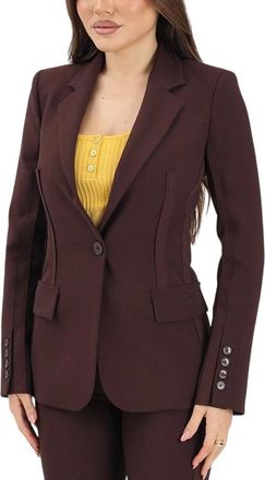 Elisabetta Franchi Femme, Vestes, Brun, Taille: 38 FR Giacca Gi21661 E2 644