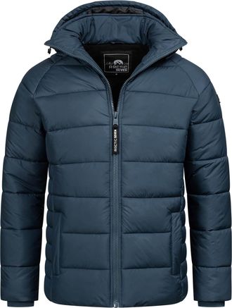 Arctic Seven Herren Winterjacke (S-3XL) - Wind- & Wasserabweisend, abnehmbare Kapuze, 4 Taschen, Steppjacke, Warme Jacke Männer - AS-420 (XXL, Navy)
