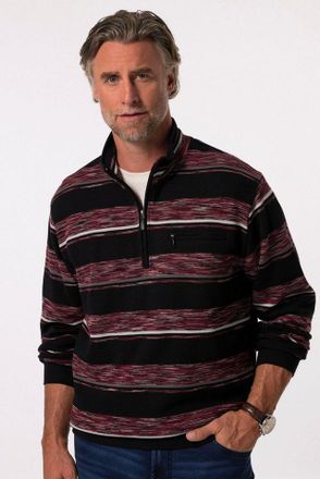 Boston Park Sweatshirt Boston Park Troyer Sweat Zippkragen Brusttasche