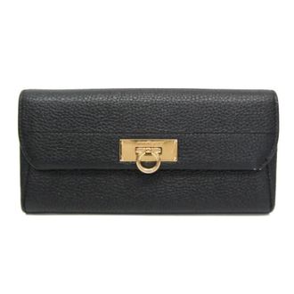Ferragamo Portefeuille en cuir Pre-owned - Femme - Pre-owned - Noir - Taille: ONE Size