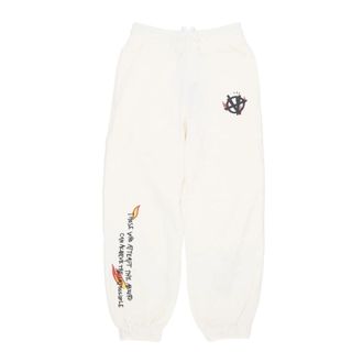 Acupuncture Flamed Logo Leichte Trainingshose - - Trousers - Herren - Wei&szlig; - L