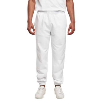 Build Your Brand Herren Basic Sweatpants - Jogginghose mit elastischem Bund und Taschen f&uuml;r Alltag Freizeit Sport und Loungewear,Wei&szlig;,5XL