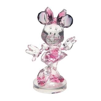 Enesco Disney Facets Figurine Minnie Mouse posant 10 cm Rose, 3.94 Inch