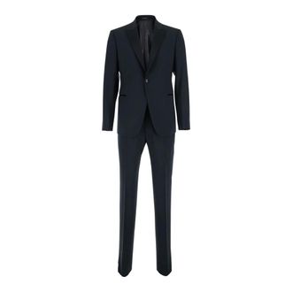 Emporio Armani Homme, Costumes, Bleu, Taille: 2XL Costume crois&eacute; en laine vierge
