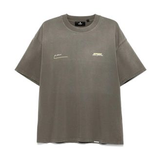 Represent Represent, Homme, Tops, Vert, Taille: S T-shirt Ras du Cou Vert avec Logo Imprimé