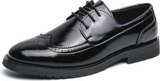 Minitoo Chaussures basses à lacets pour homme - Fashion Business Oxfords, Y1115 Noir, 38 EU