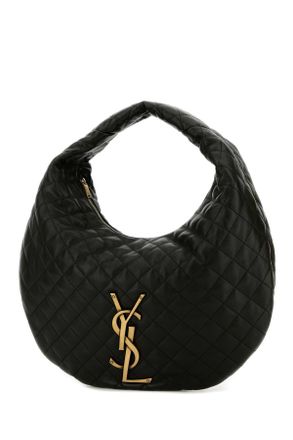 Saint Laurent Womens Black Nappa Leather Icare Shoulder Bag Nero Borse A Mano