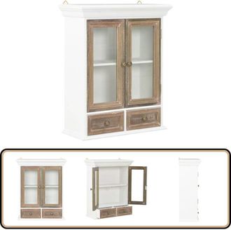 vidaXL Armoire murale Blanc 49x22x59 cm Bois dingénierie - Armoire Murale - Armoire De Rangement - Mobilier De Cuisine - Rangement Mural - Décoration