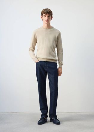 Mango Pullover aus 100% feiner Wollstrick beige - Herren - XL - MANGO MAN