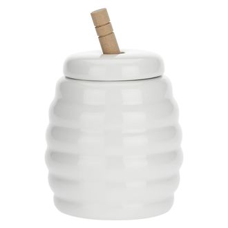 La Porcellana Bianca la Porcellana Menage Honig Schüssel mit Bär Geschenk-Box, weiß