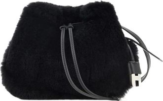 Hogan Femme, Sacs, Noir, Taille: ONE Size H01R Hocket Mini Shearling