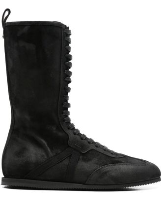 Ann Demeulemeester bottes &agrave; talon &eacute;pais - Noir