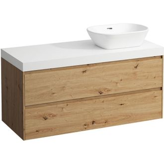 Laufen Lani Waschtischplatte wei&szlig; matt inkl. Unterschrank, 1 - Laufen