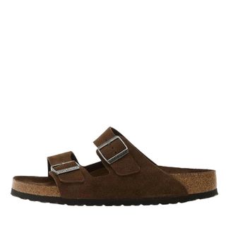 Birkenstock Homme, Chaussures, Brun, Taille: 42 EU Arizona Soft Footbed Suede Leather Regular Fit