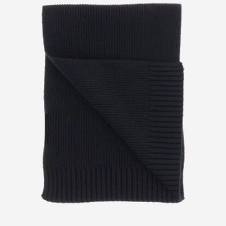 Stone Island Kids Wool Blend Scarf Black Virgin Scarfs