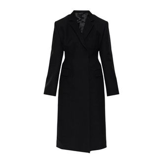 Acne Studios Wollmantel mit einzelnem R&uuml;ckenschlitz - - Coats - Damen - Schwarzk - S