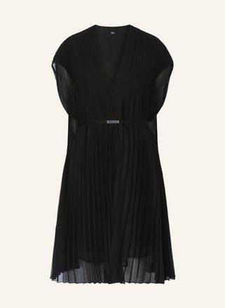 HUGO BOSS Cocktailkleid Mit Plissees schwarz