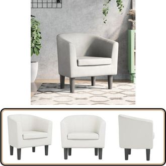 vidaXL vidaXL Clubsessel Wei&szlig; Kunstleder