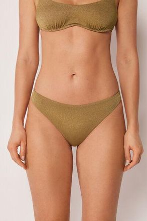 Calzedonia Bikinihose Sophisticated Shine Braun