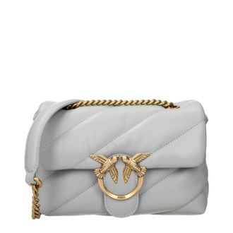 Pinko Pinko Love Puff Sacs &agrave; bandouli&egrave;re Femme Cuir Gris/Gris Perle