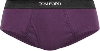 Tom Ford Homme, Sous-v&ecirc;tements, Violet, Taille: 2XL Logo Cotton Briefs