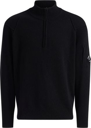 C.P. Company C.p. Company, Homme, Pulls, Noir, Taille: L Half-zip Turtleneck Sweater