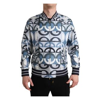 Dolce & Gabbana Seiden Multicolor Bomberjacke - Klassische Eleganz - - Jackets - Herren - Mehrfarbig - XL
