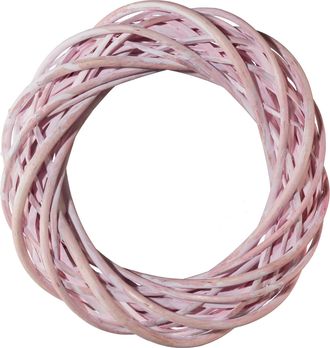Gasper Rattan Kranz Rosa Washed Ø 25 cm
